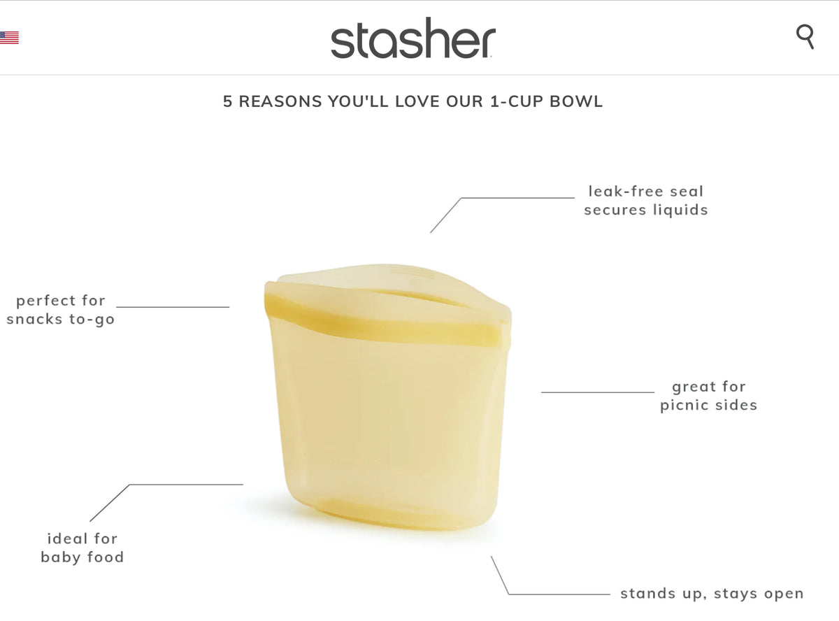 Stasher Bowl 1 cup – We Fill Good